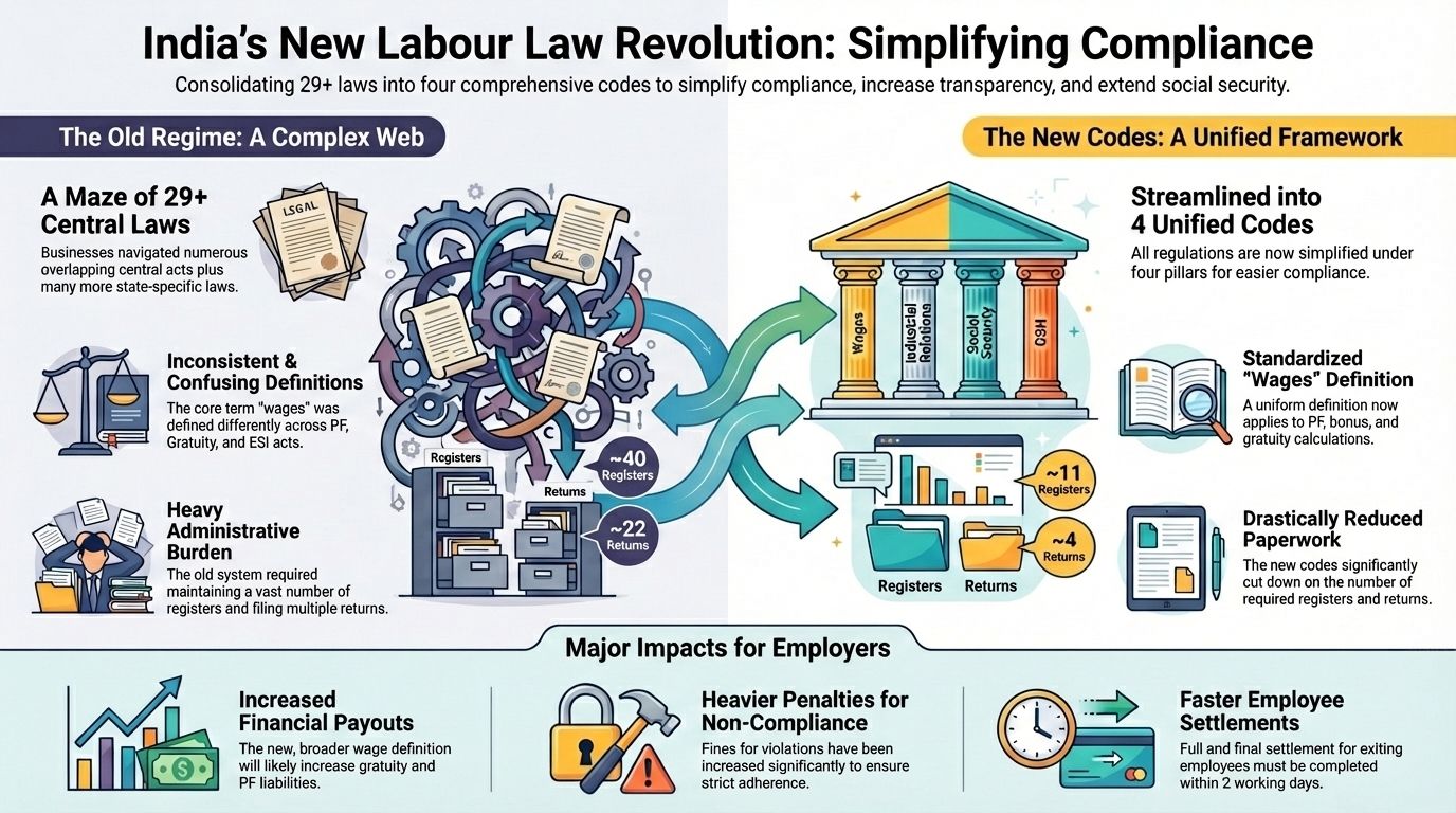 5 Game Changing Shifts in India's New Labour Codes Employers Must Know ...